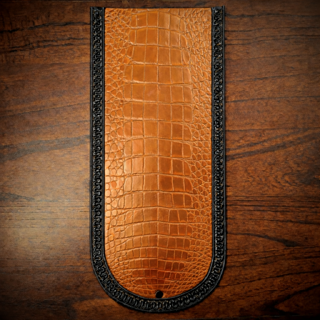 Fender Bib - Choice Of Alligator Print Leather Color, On Black Leather ...
