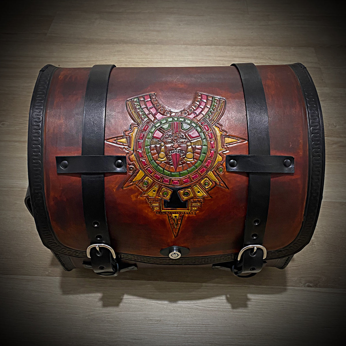 Motorcycle Trunk Bag, Custom Art Fits All Brands of Motorcycles w/ Rea ...