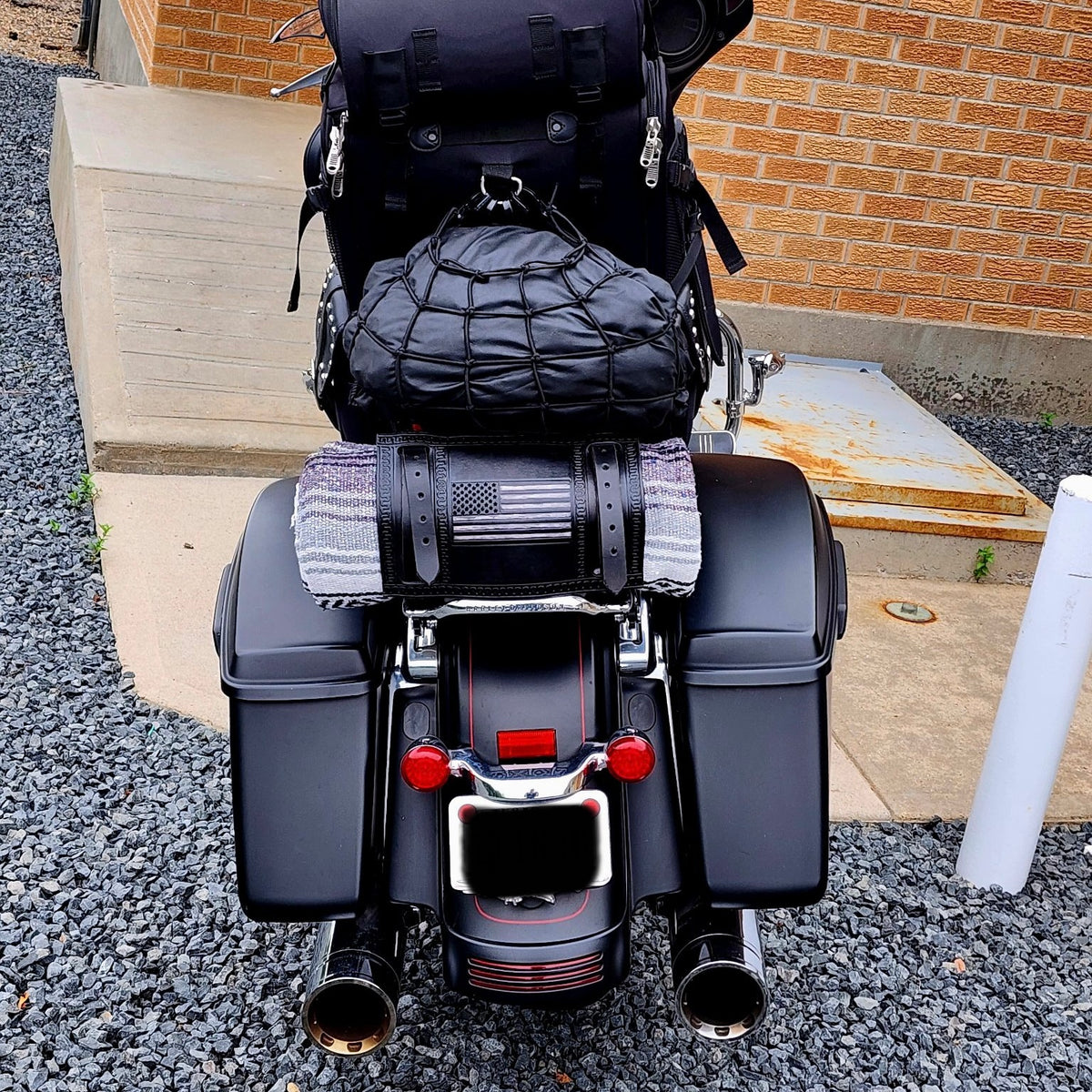 Bedroll for Motorcycles - Generation 2, Old Glory – Forged Glory Custom ...