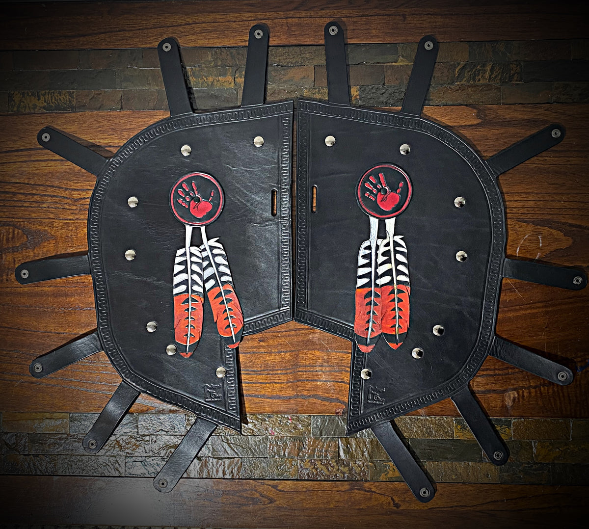 Engine Guard Covers for Indian Chieftain W/ MMIW Concho & Red Tail Haw ...