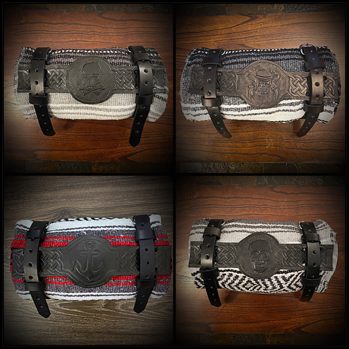 Bedroll for Motorcycles, Circle & Bar - Custom Art, Black – Forged ...