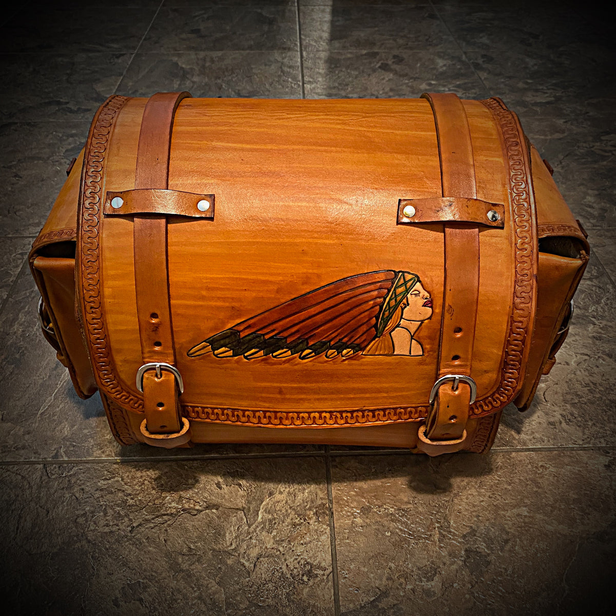 Motorcycle Trunk Bag, Custom Art Fits All Brands of Motorcycles w/ Rea ...