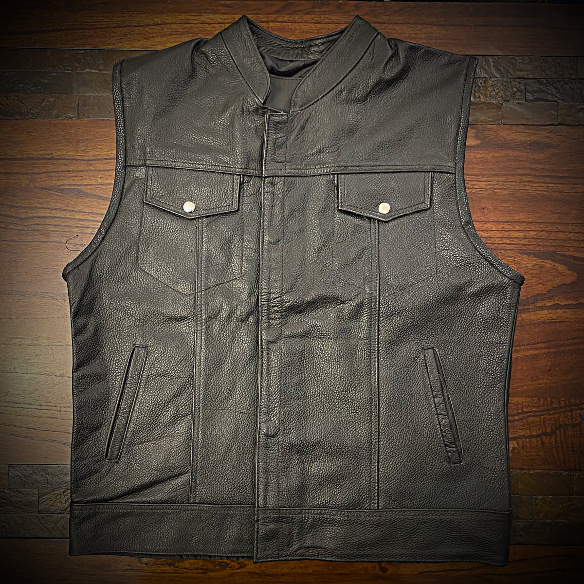The Essentials Leather Motorcycle Vest – Forged Glory Custom Leather Craft