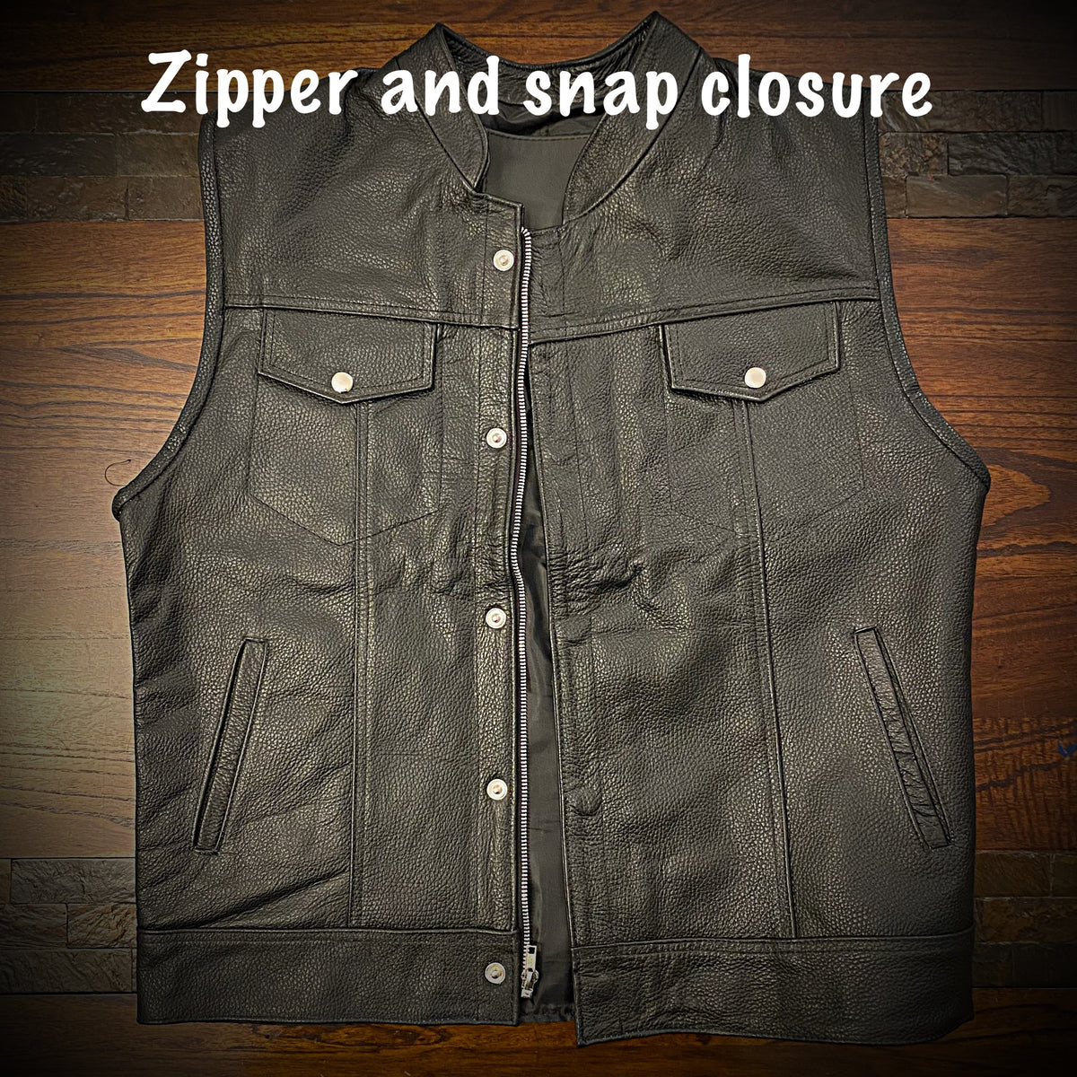 The Essentials Leather Motorcycle Vest – Forged Glory Custom Leather Craft