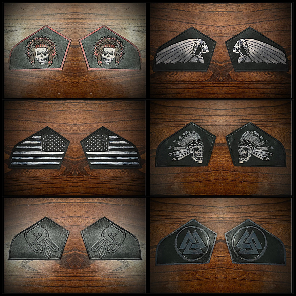 Leather Frame Emblem for the Indian Chief - Custom Art – Forged Glory ...