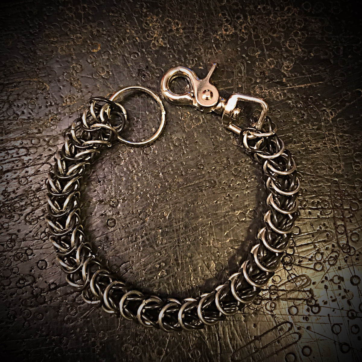 Chainmail Chain - Box Weave - Black & Steel – Forged Glory Custom ...