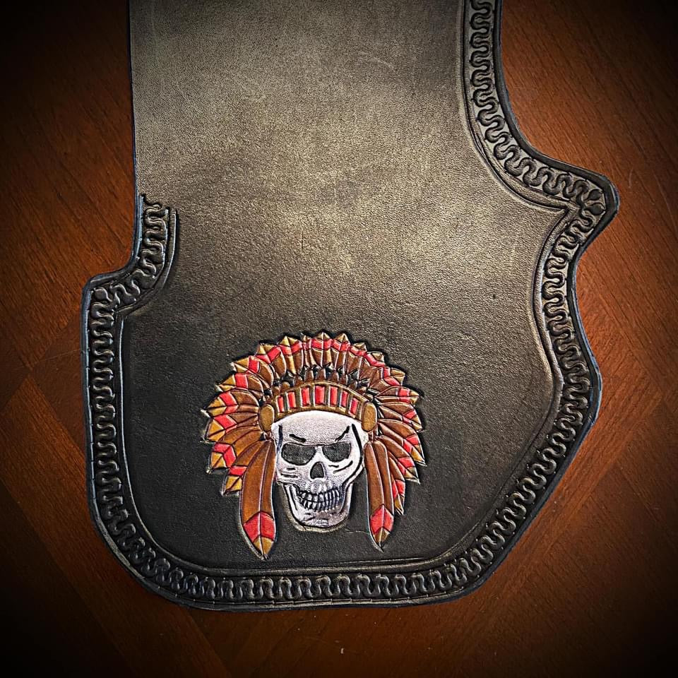 Heat Shield for Harley Davidson - Native Skull – Forged Glory Custom ...